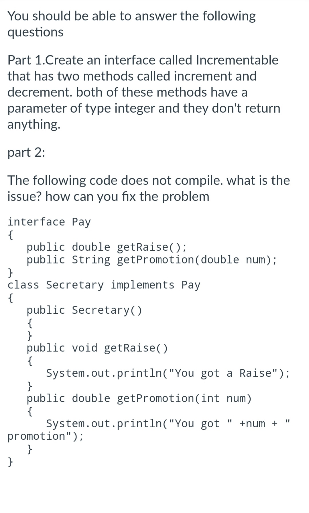 Solved You should be able to answer the following questions | Chegg.com