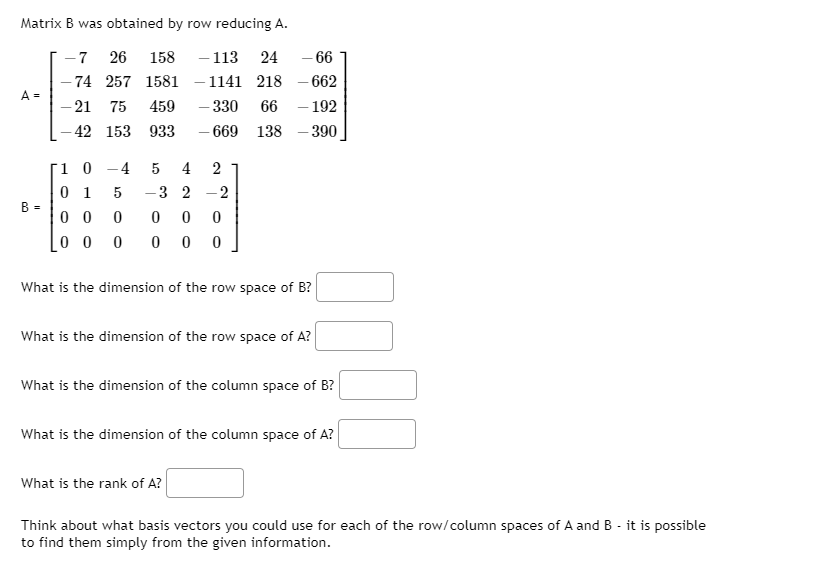 Solved Determine the dimension of the span of each set. A = | Chegg.com