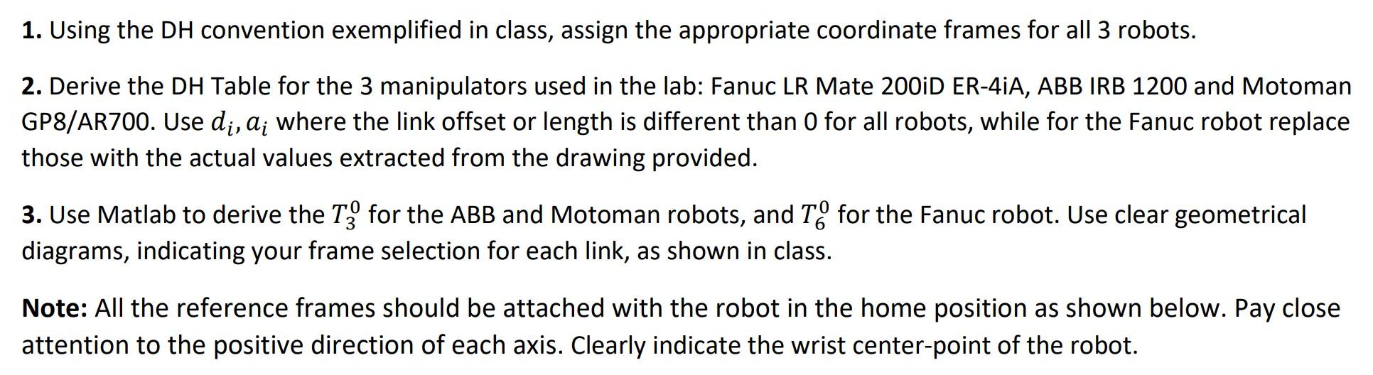 Solved 2. Derive the DH Table for the 3 manipulators used in | Chegg.com