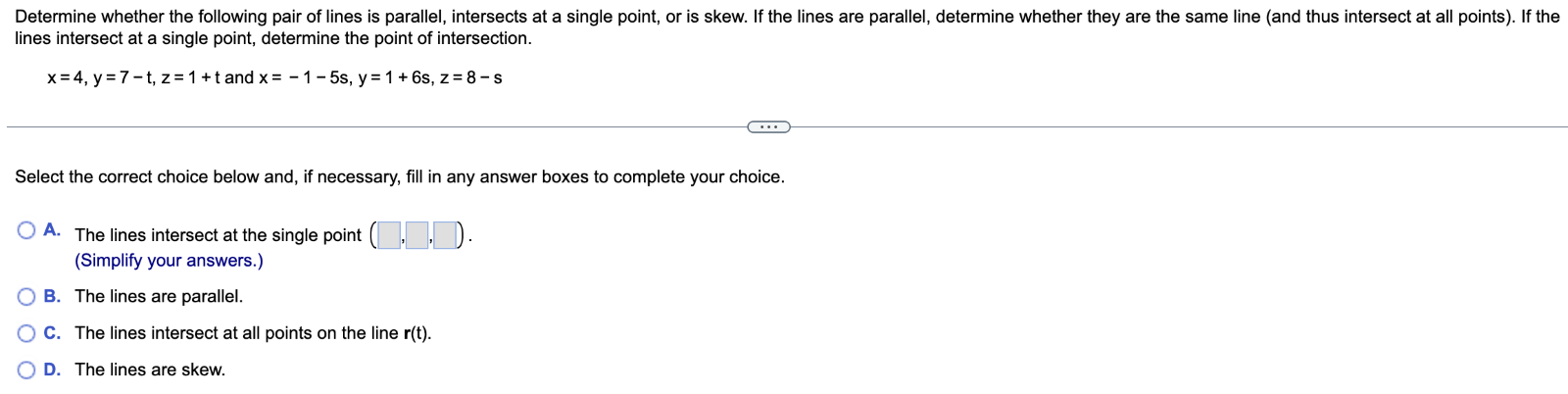 Solved Find both the vector equation and the parametric | Chegg.com