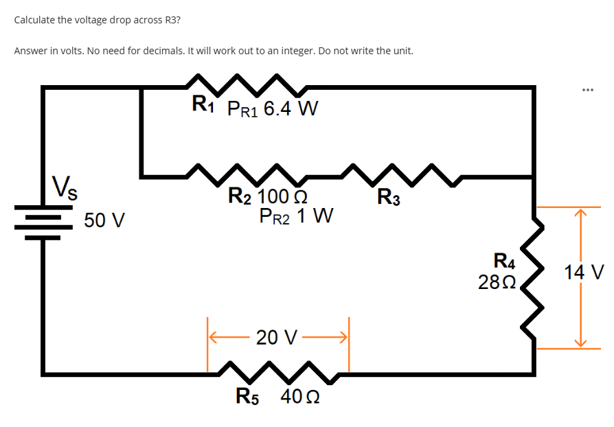 Solved Calculate the voltage drop across R3?Answer in volts. | Chegg.com