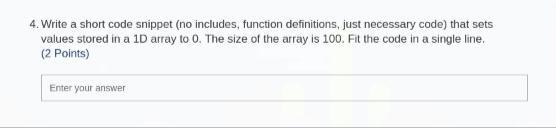 Solved 4. Write a short code snippet (no includes, function | Chegg.com