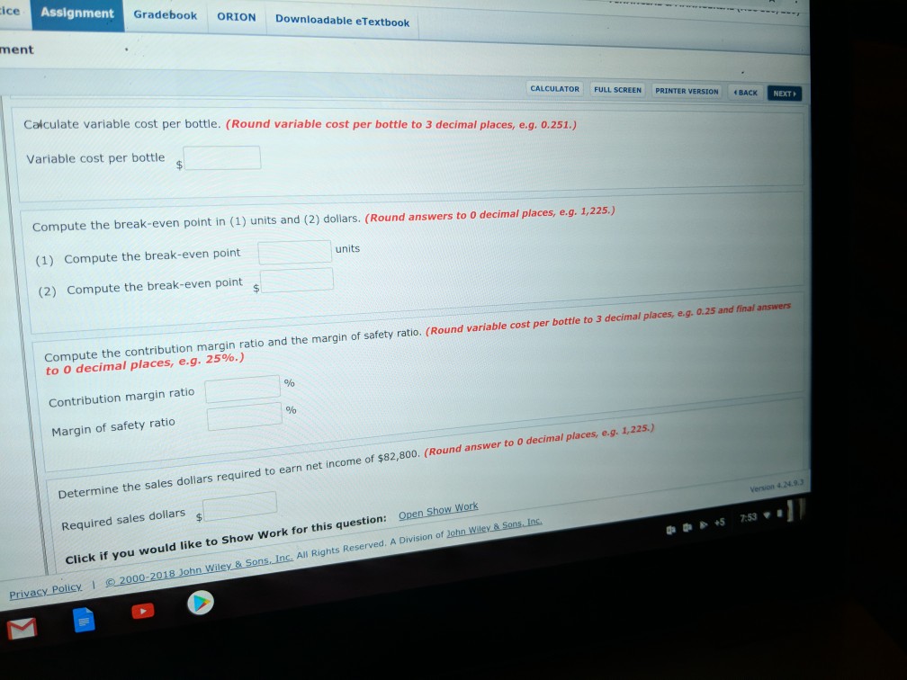 Solved ent CALCULATOR FULL SCREEN PRINTER VERSION BACK NEXT | Chegg.com