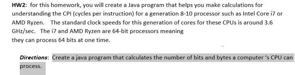 Solved HW2: for this homework, you will create a Java | Chegg.com