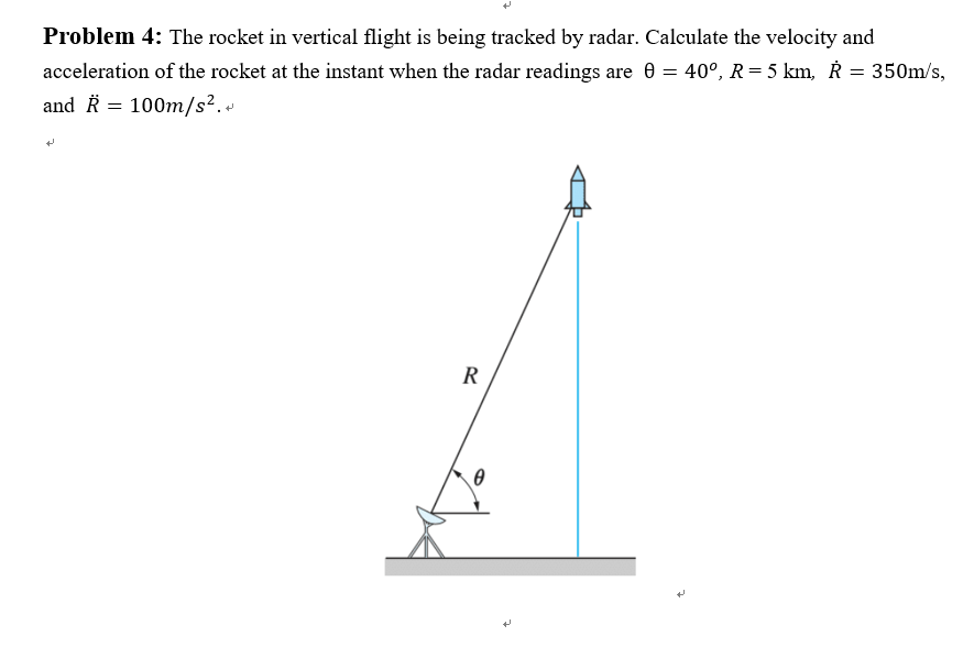 Solved Problem 4: The rocket in vertical flight is being | Chegg.com