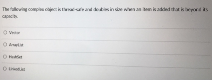 Solved The following complex object is thread-safe and | Chegg.com