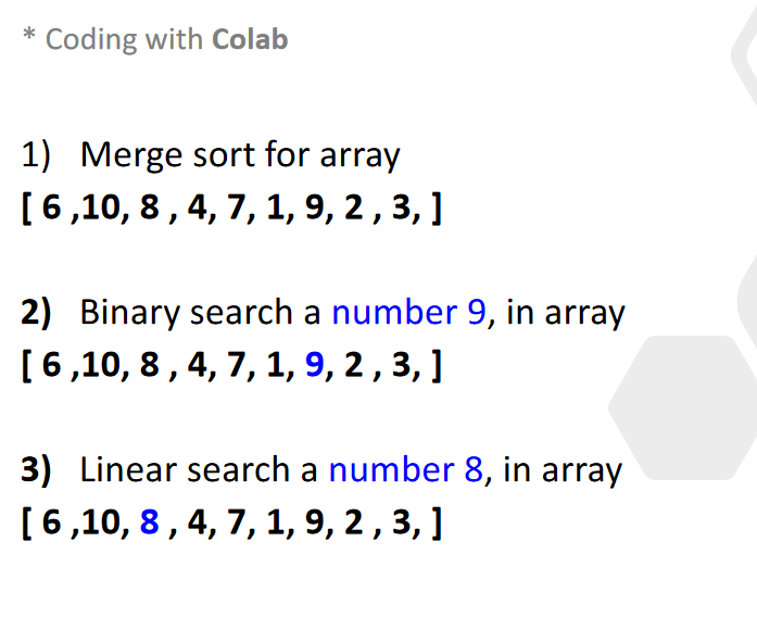 Solved Coding With Colab 1 Merge Sort For Array 7992