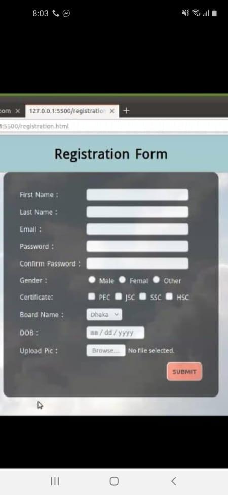 Solved Create this registration form with field validation. | Chegg.com