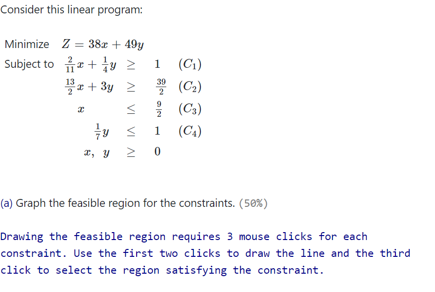 Solved Consider this linear program: Minimize Z = 38x + 497 | Chegg.com