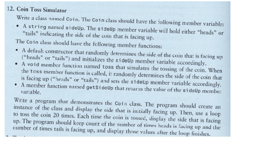 Solved computer challenge 12 coin toss C++ Code and the | Chegg.com