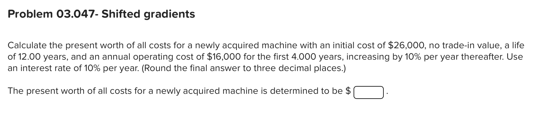 Solved Problem 03.047- ﻿Shifted gradientsCalculate the | Chegg.com
