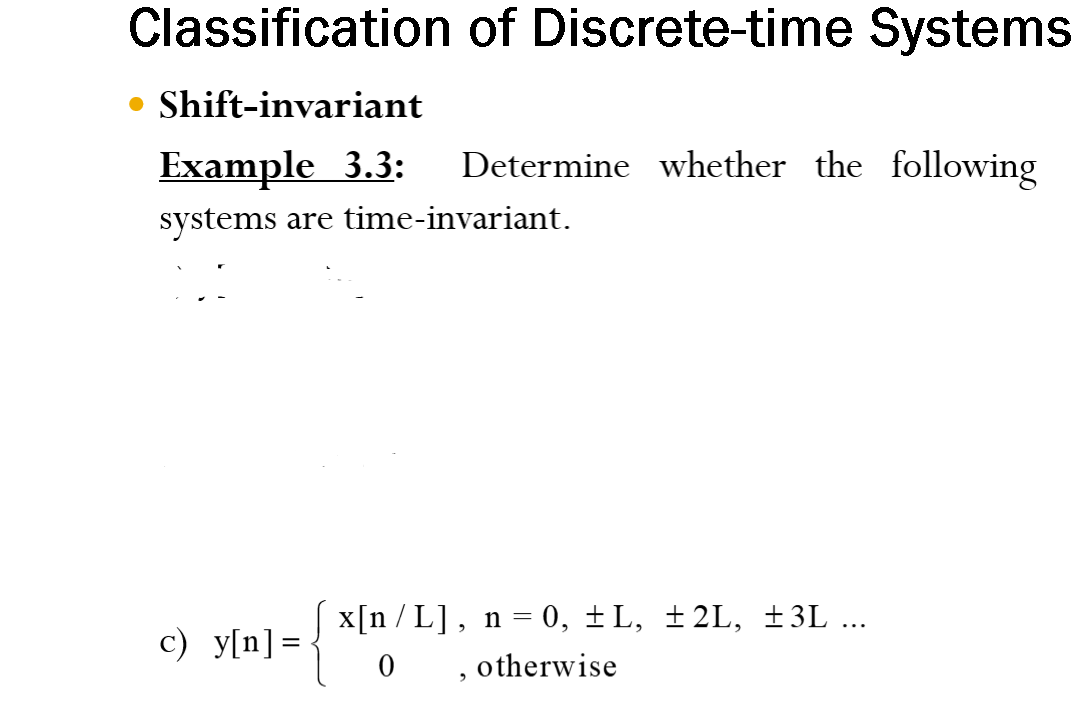 Solved Classification of Discrete-time Systems | Chegg.com