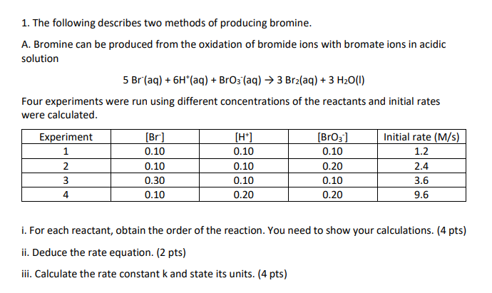 Solved 1. The following describes two methods of producing | Chegg.com