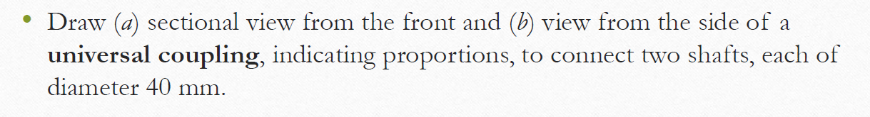 Solved • Draw (a) sectional view from the front and (b) view | Chegg.com