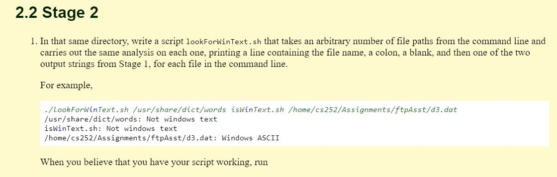 2.1 Stage 1 1. Create a directory | Chegg.com