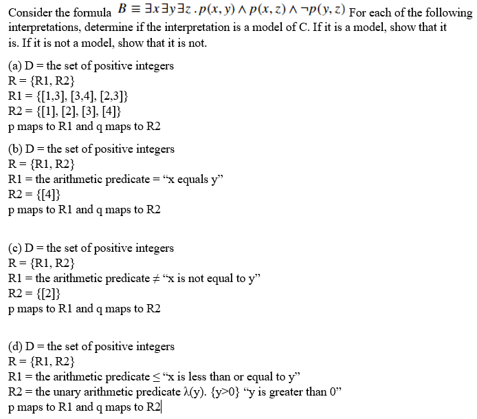 Solved = Consider the formula B = 3x3y3z. p(x, y) A | Chegg.com