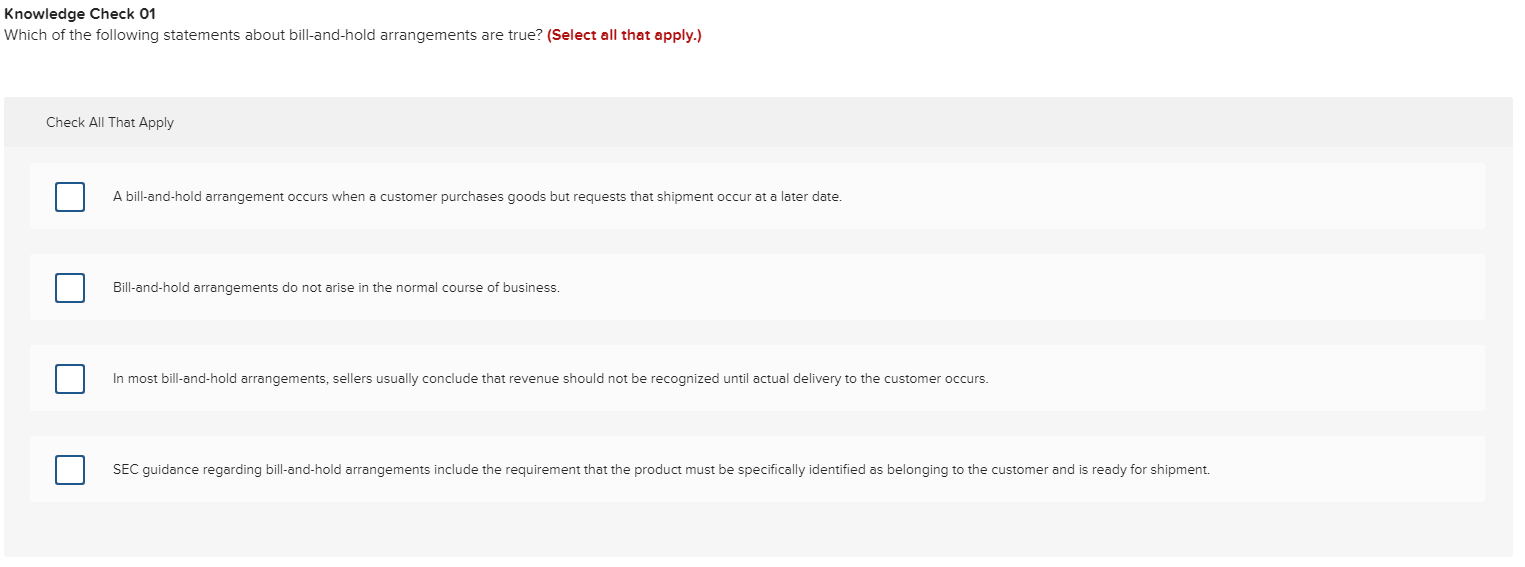 Solved Knowledge Check 01 Which of the following are | Chegg.com