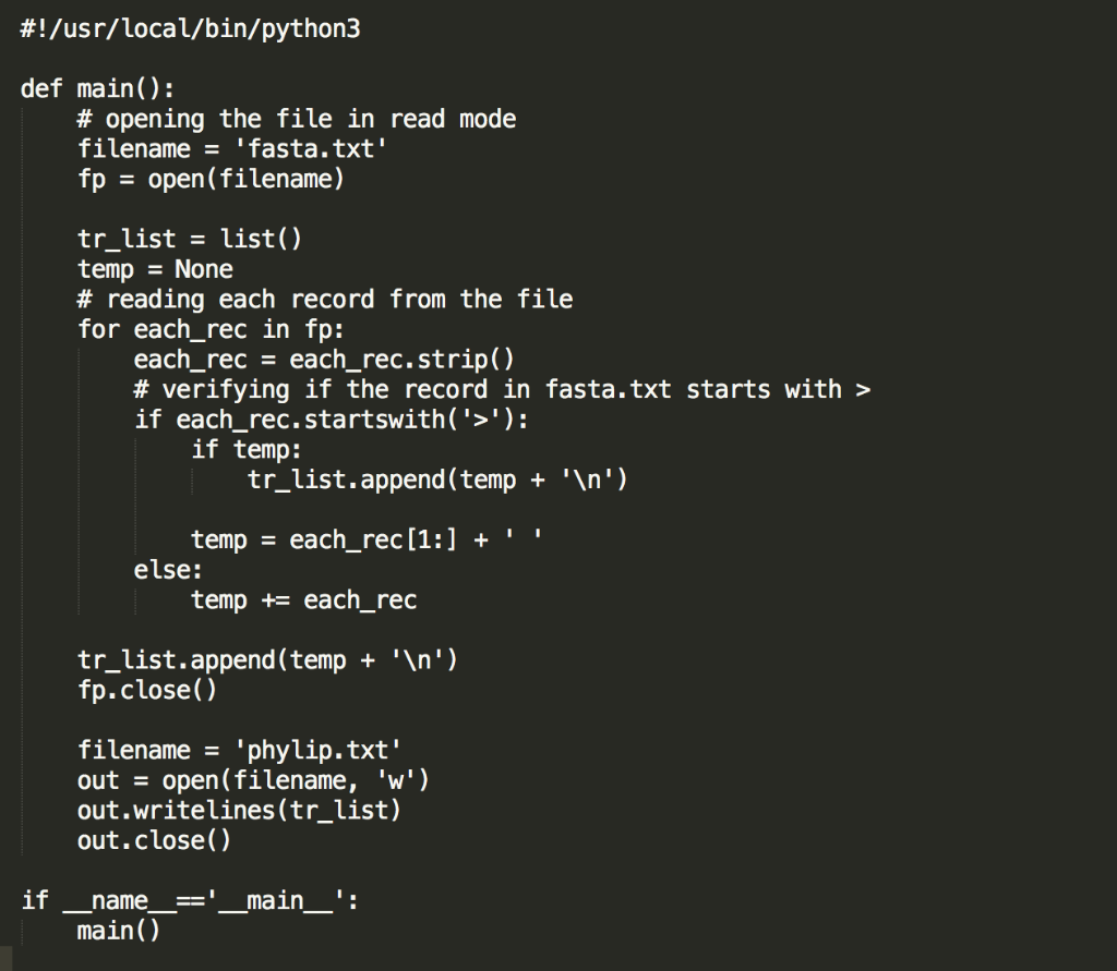 Write Python Program Converts Input File Fasta Format Called Fastatxt Output File Phylip F 7864