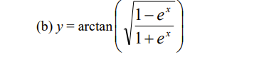 Solved y=arctan(1+ex1−ex) | Chegg.com
