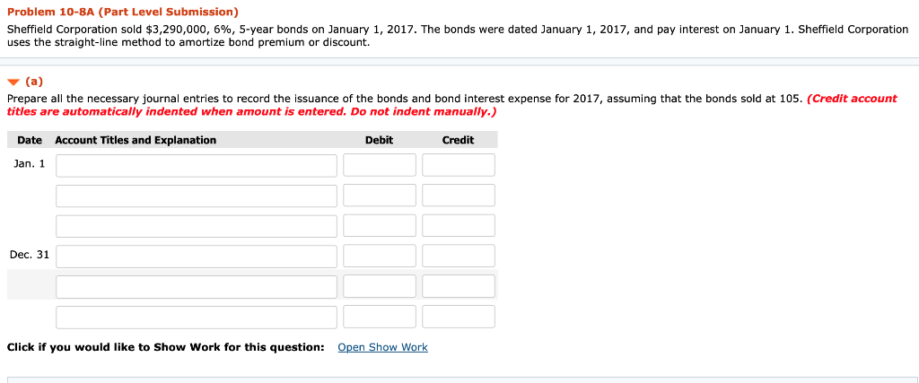 Solved Problem 10-8A (Part Level Submission) Sheffield | Chegg.com