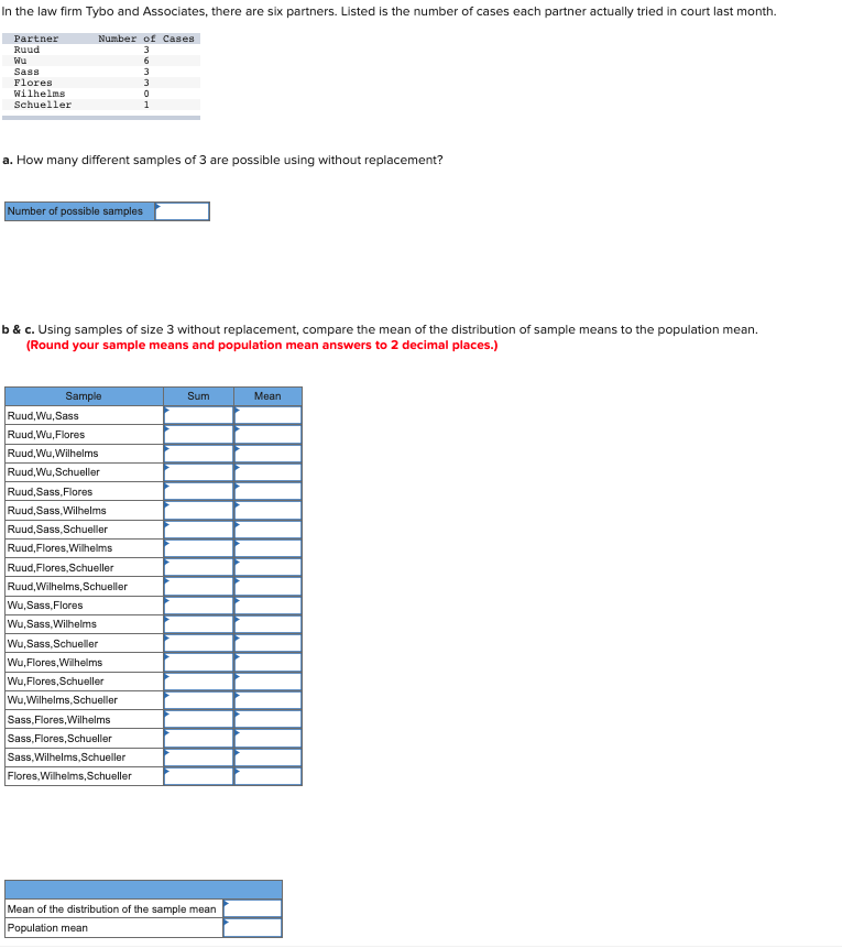 Solved a. How many different samples of 3 are possible using | Chegg.com