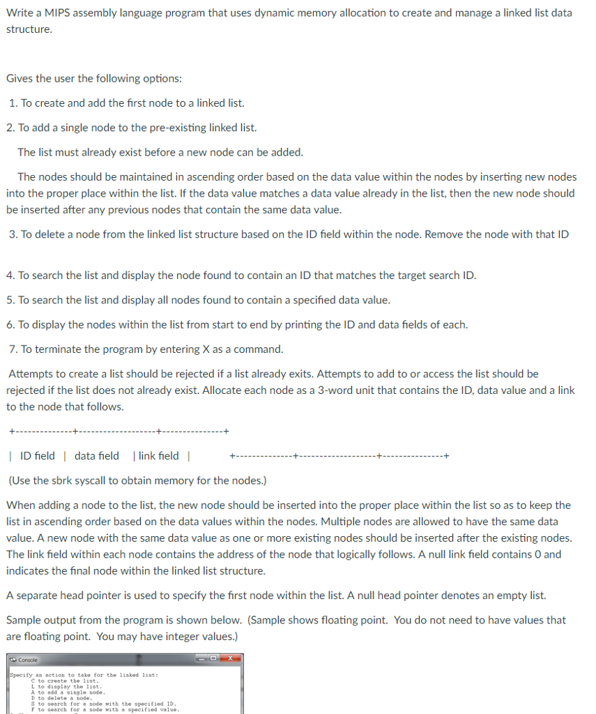 Solved Write a MIPS assembly language program that uses | Chegg.com