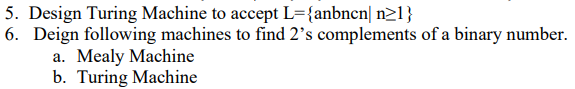 Solved 1) ﻿Design Turing Machine to accept L={ ﻿anbncn ∣n | Chegg.com