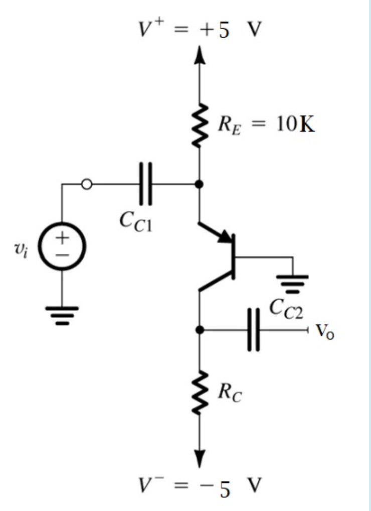 Solved In a small signal voltage amplifier using a pnp | Chegg.com