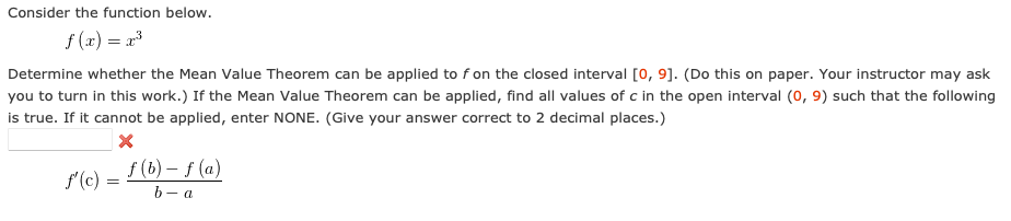 Solved Consider The Function Below F X X3 Determine