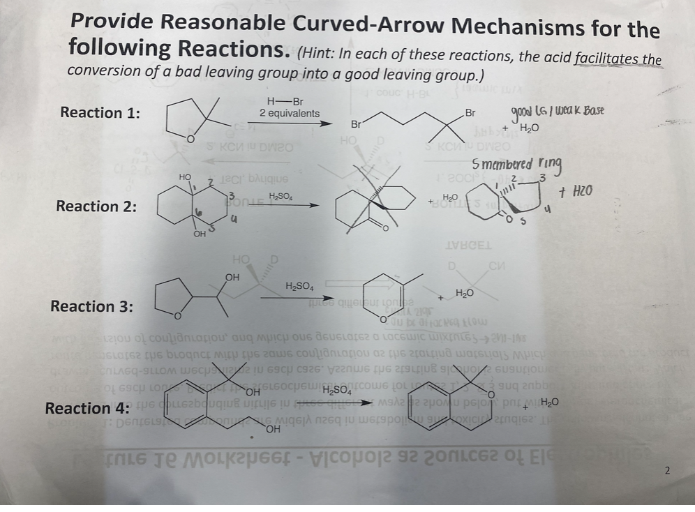 Solved Provide Reasonable Curved-Arrow Mechanisms for the | Chegg.com