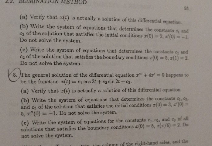 Solved question 7 abc and 8abc? 7. The general solution of | Chegg.com