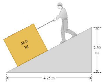 Solved You are lowering a box down a ramp shown in the | Chegg.com