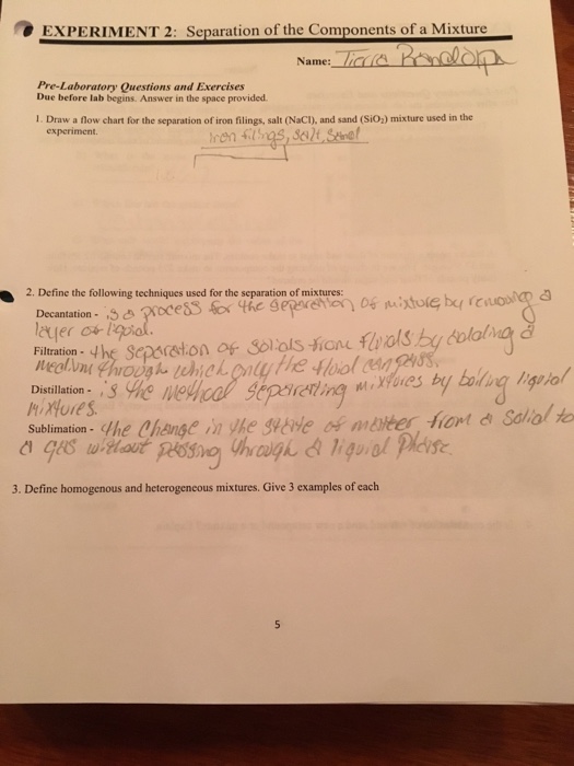 Solved Draw a flow chart for the separation of iron filings, | Chegg.com