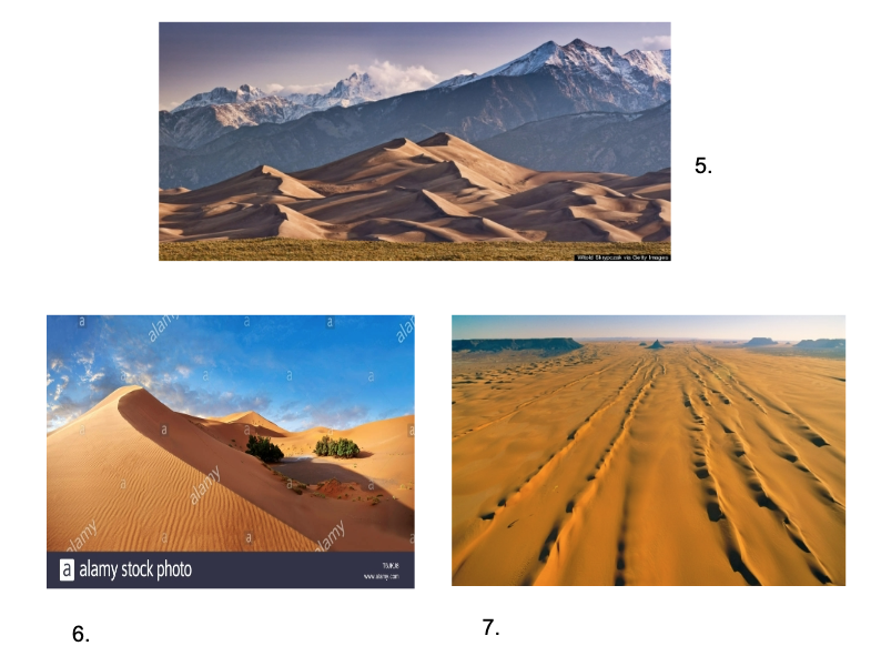 Solved Sand Dunes: Wind deposition See the next slides and | Chegg.com