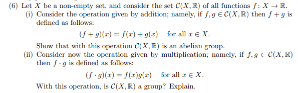 Solved (6) ﻿Let x ﻿be a non-empty set, and consider the set | Chegg.com