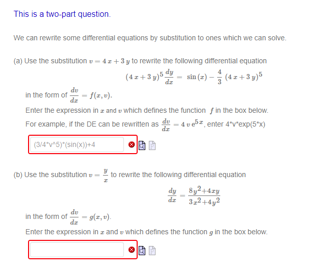 Solved This is a two-part question. We can rewrite some | Chegg.com
