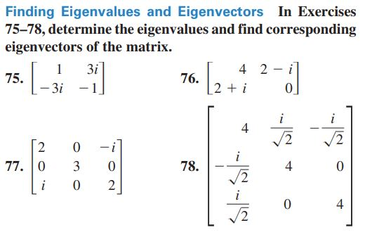 Solved Finding Eigenvalues and Eigenvectors In Exercises | Chegg.com