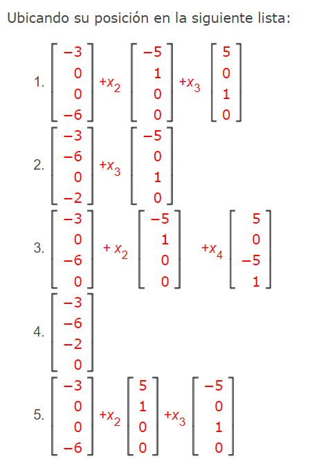 Solved For each Sel whose increased matrices are reduced, | Chegg.com