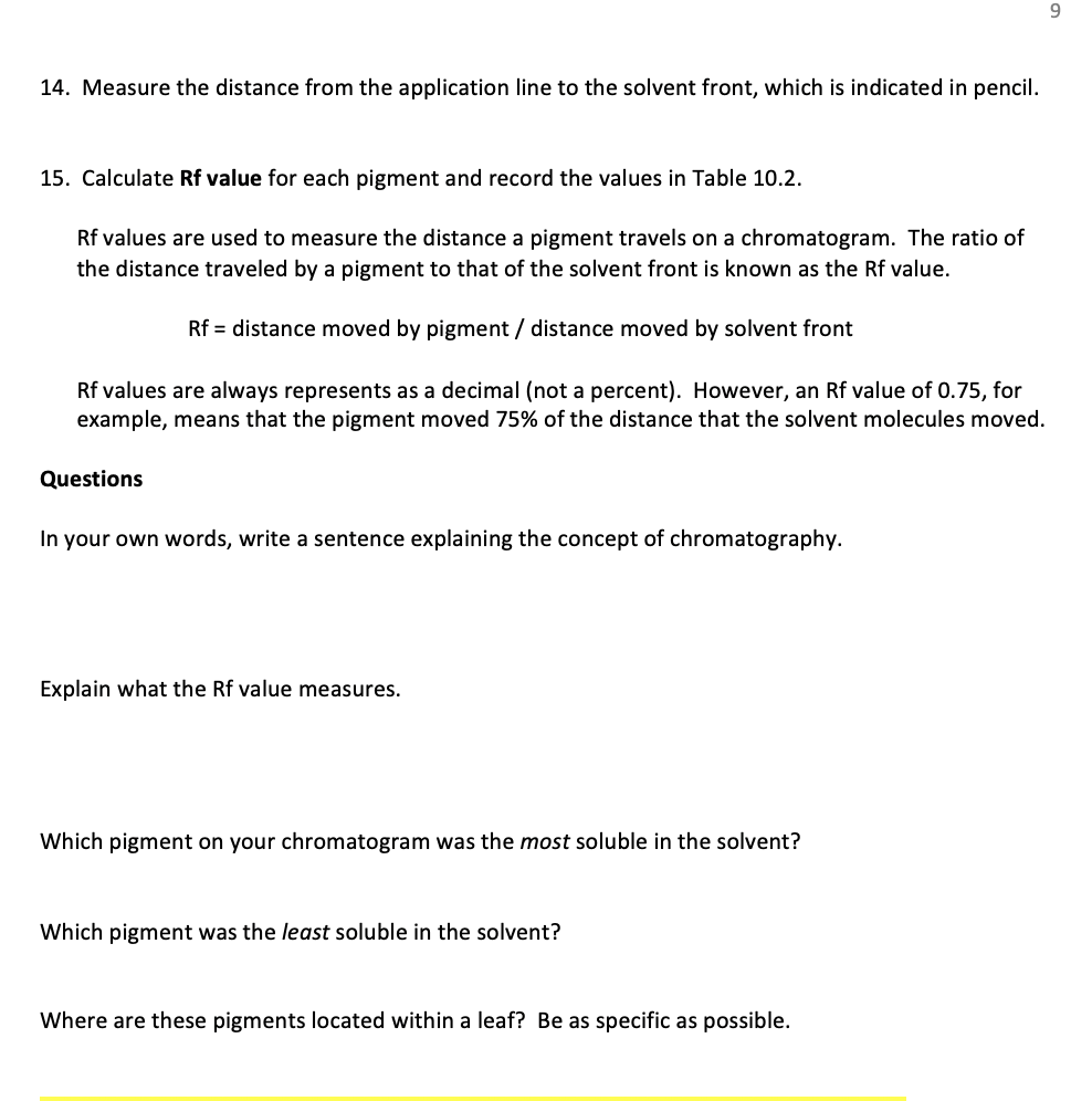 Analysis and interpretation of chromatogram: Label | Chegg.com