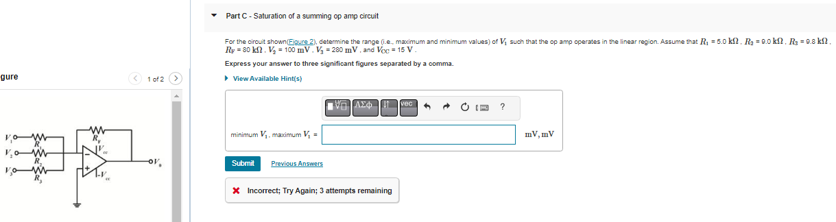 Solved Leaming Goal: To analyze op amps that sum different | Chegg.com