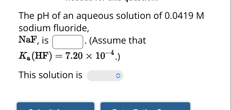 Solved The pH of an aqueous solution of 0.0419M sodium | Chegg.com