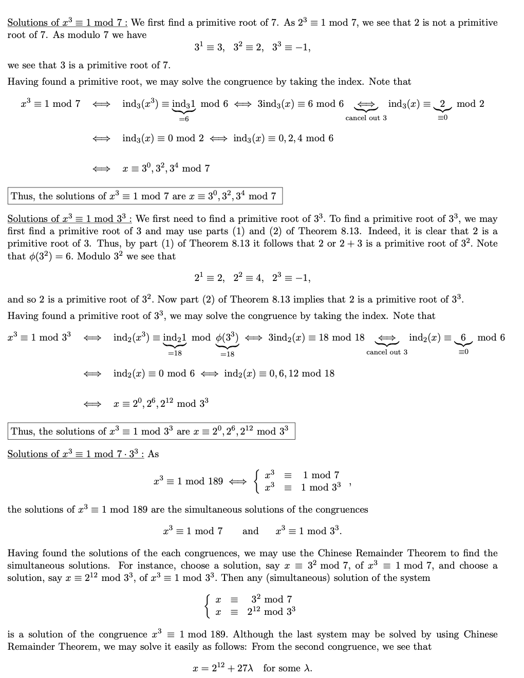 Solved (4) Find the number of incongruent solutions of the | Chegg.com