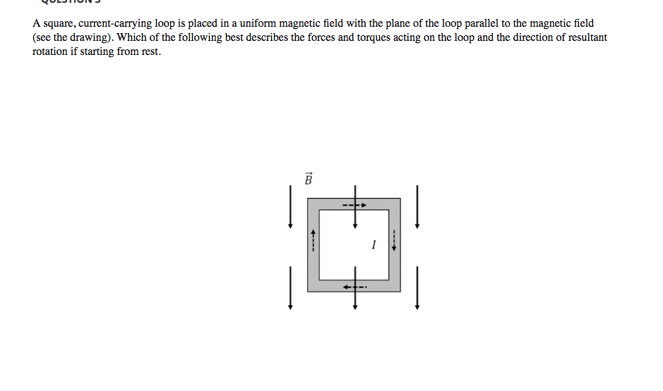 Solved A square, current-carrying loop is placed in a | Chegg.com
