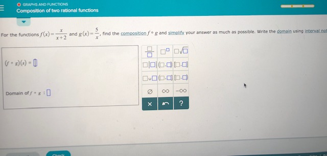 Solved O GRAPHS AND FUNCTIONS Composition of two rational | Chegg.com