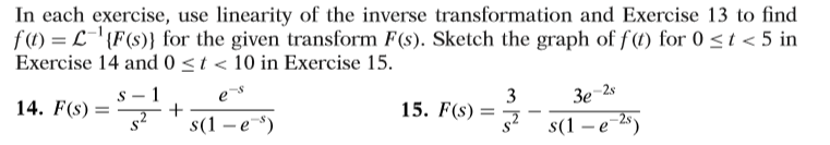 Solved In each exercise, use linearity of the inverse | Chegg.com