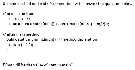 Solved Using the method looker... public static int | Chegg.com