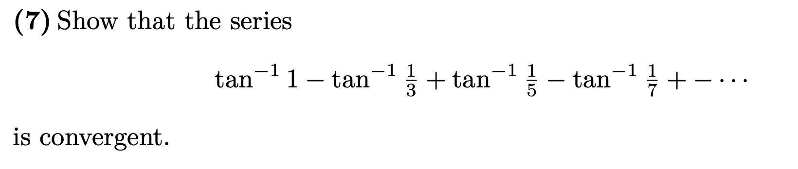 Solved (7) ﻿Show that the | Chegg.com