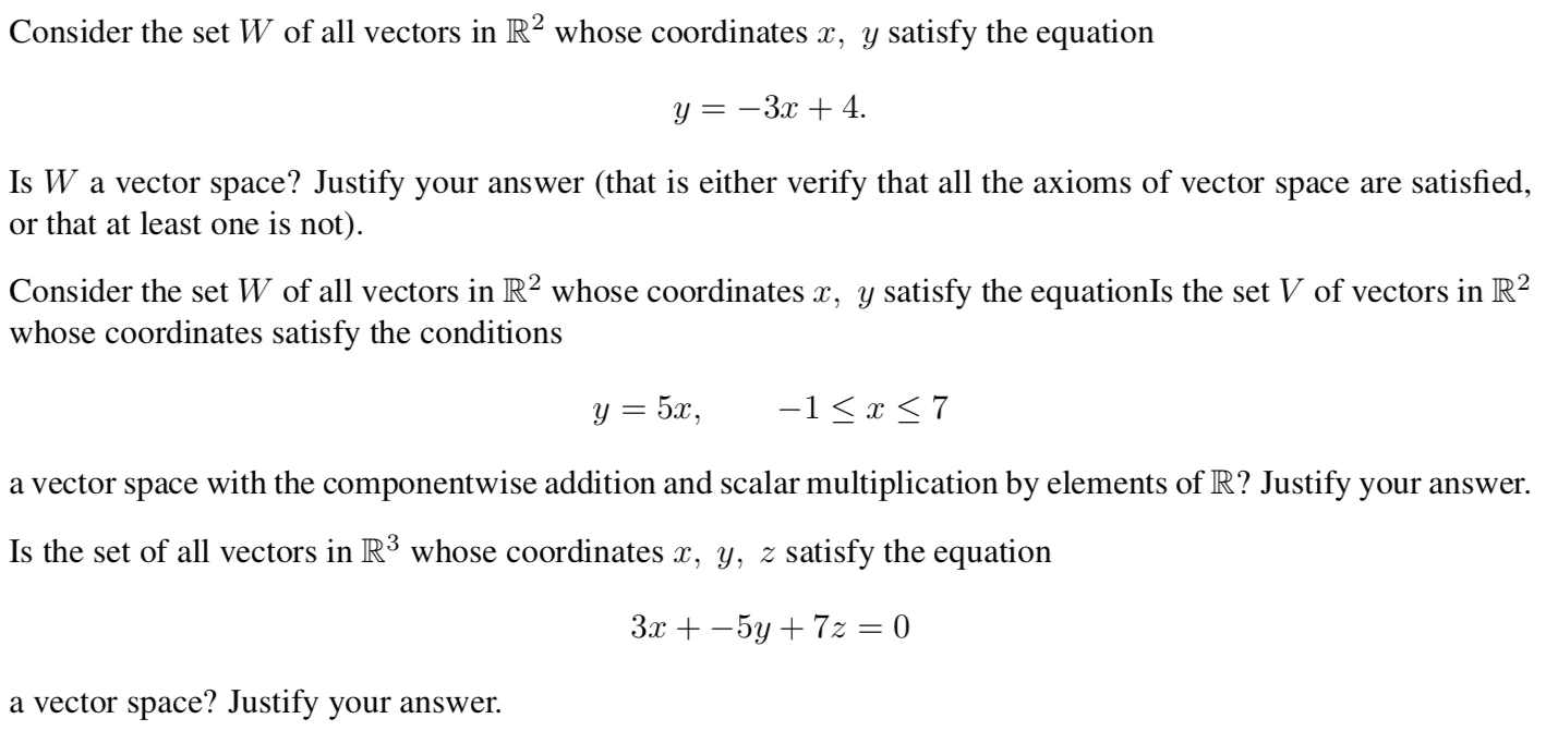 Solved Consider the set W of all vectors in R2 whose | Chegg.com