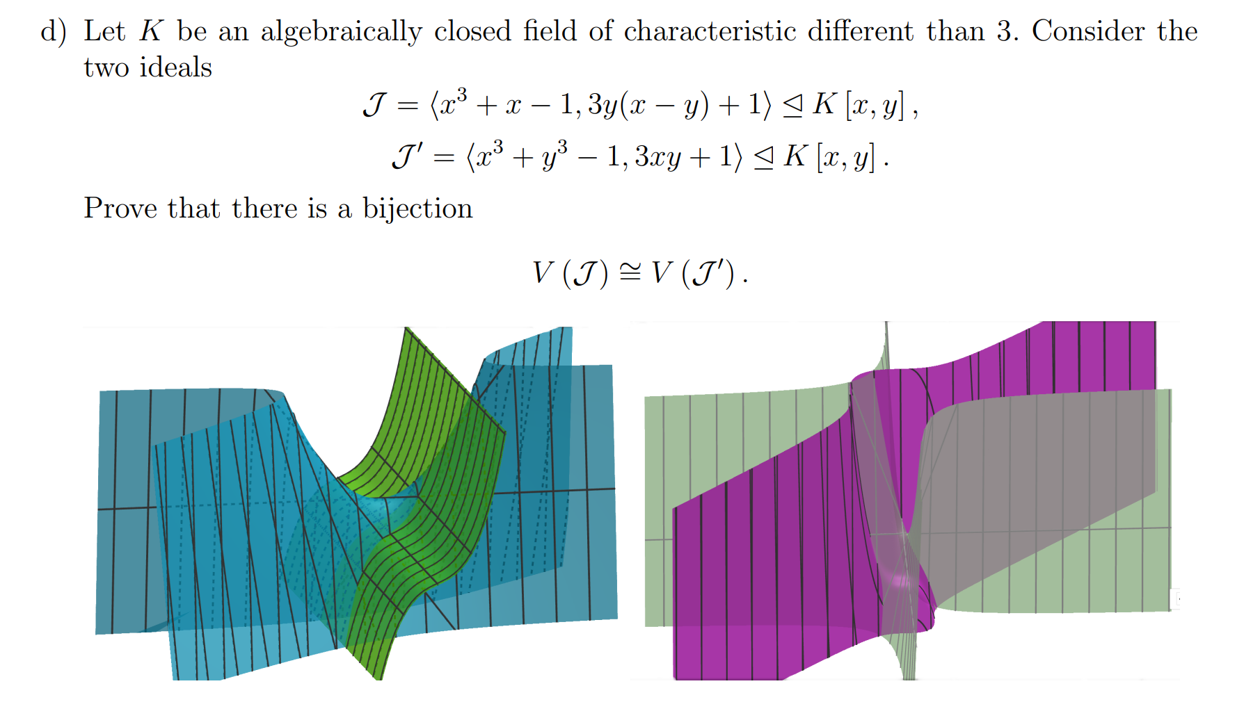 Solved Let K be an algebraically closed field of | Chegg.com