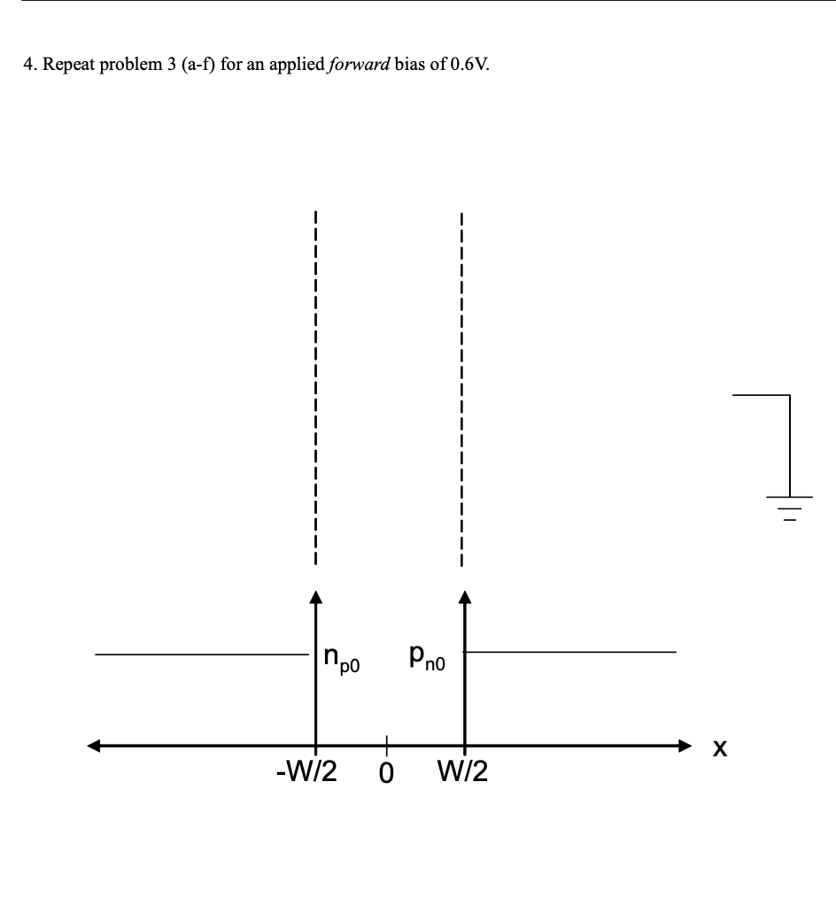 Solved 4. Repeat problem 3 (a-f) for an applied forward bias | Chegg.com